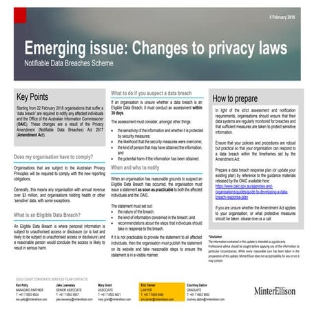 Emerging issues - notifiable data breaches scheme | PPT