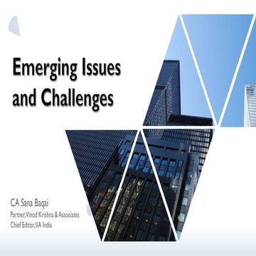 Emerging Issues and Challenges | Sana Baqai | PDF