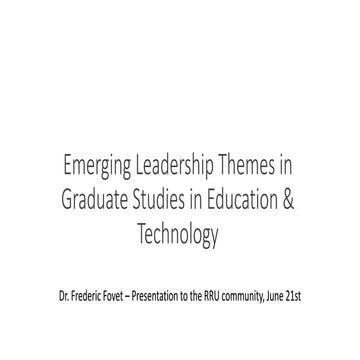 Emerging leadership themes MAELM plain text fully accessible PPT | PPT