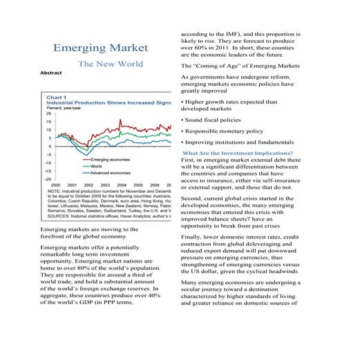 Emerging markets | PDF