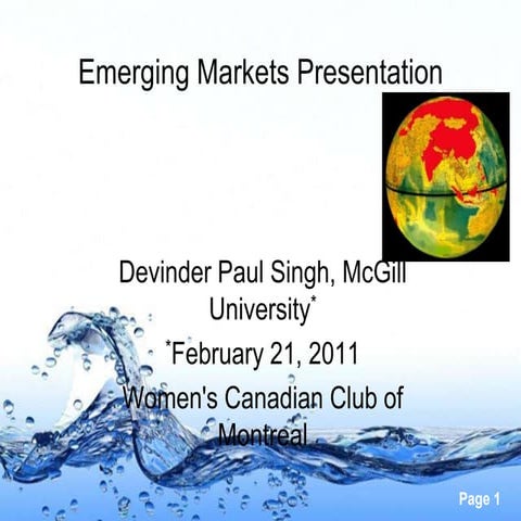 Emerging markets presentation | PPTX