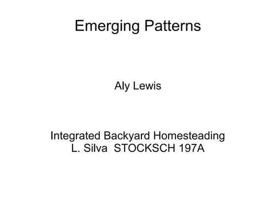Emerging patterns slideshow | PPT