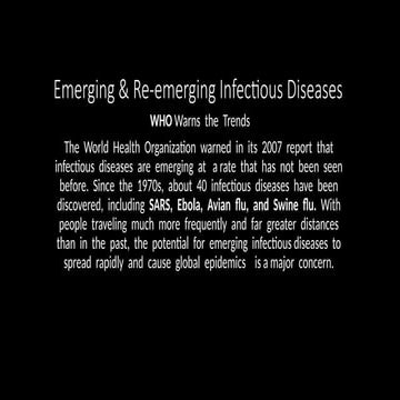 Emerging and re emerging diseases | PPTX