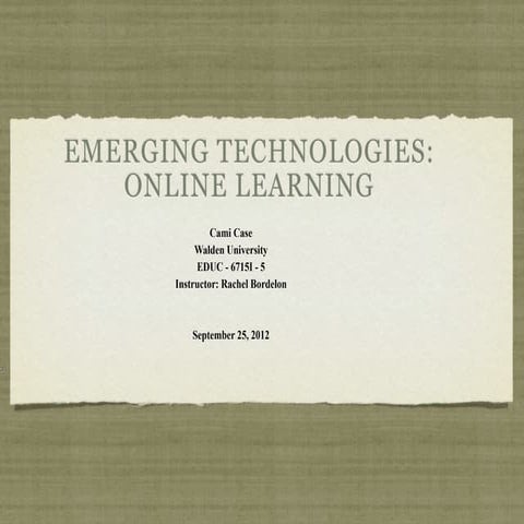 Emerging technologies | PPT