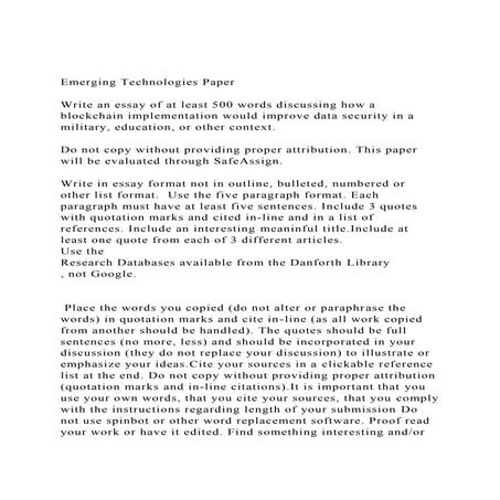 Emerging Technologies PaperWrite an essay of at least 500 wo.docx