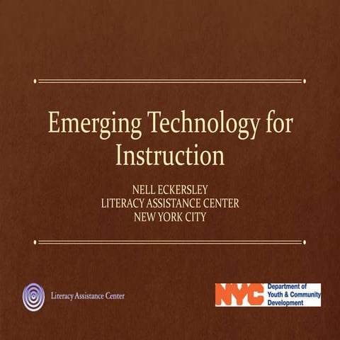 Emerging technology for instruction | PPT