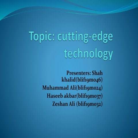 Cutting-edge technology presentation | PPTX
