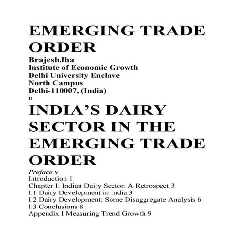 Emerging trade order | PDF
