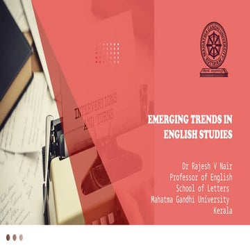 Emerging Trends in English Studies .pptx