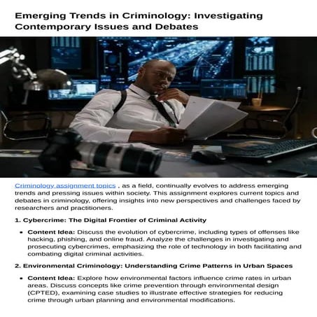 Emerging Trends in Criminology Investigating Contemporary Issues and ...