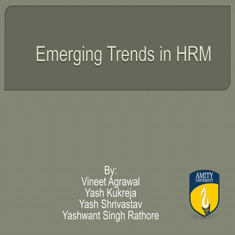 Emerging trends in HRM | PPT