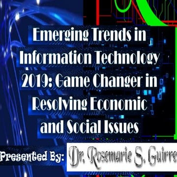 Emerging trends in information technology 2019 | PDF