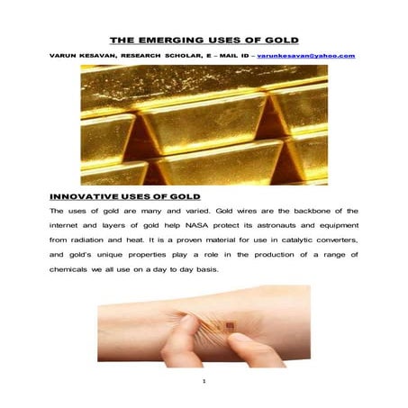 THE EMERGING USES OF GOLD | PDF