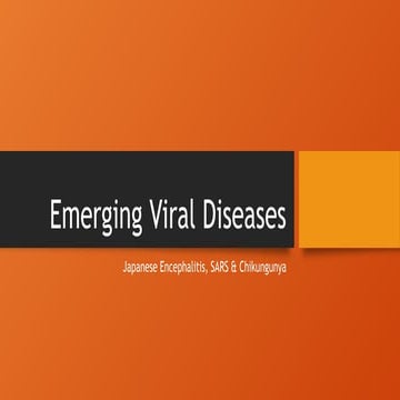 Emerging and re emerging diseases (part 1 of 2) | PPTX