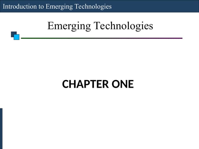 Introduction to emerging technology | PDF