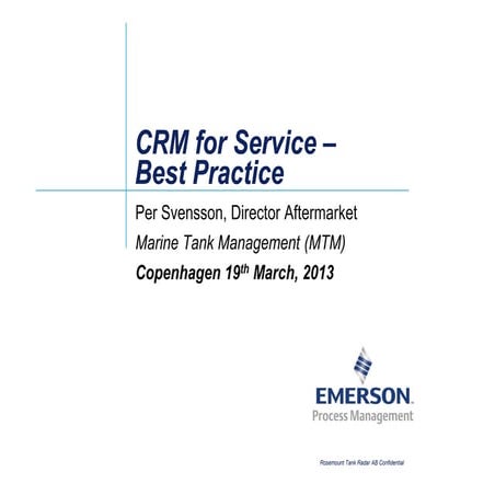 Emerson's transition towards a servitised business - Per Svensson ...