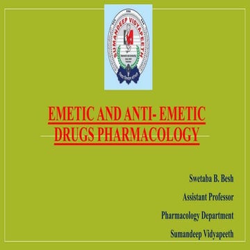 Emetics and antiemetics | PPTX