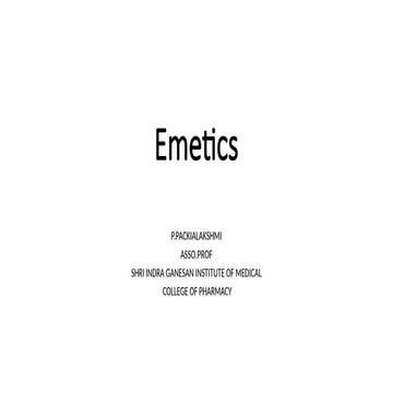 Emetics. pptx | PPTX