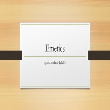 Emetics | PPTX