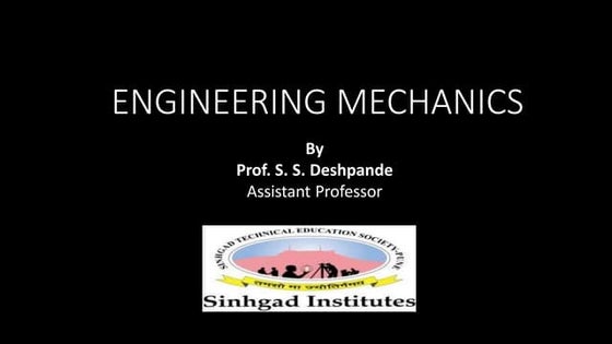 System of Forces - Engineering Mechanics | PPTX