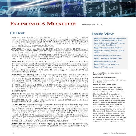 Economics Monitor February 02 | PDF