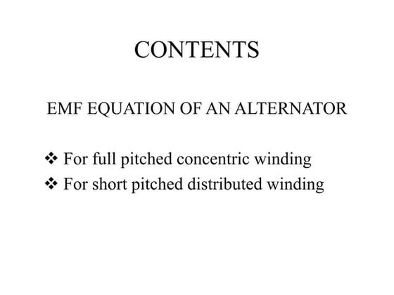 Distribution Factor, Concentrated Windings, Distributed Windings | PPTX