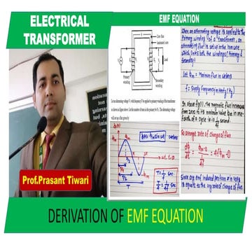 EMF EQUATION OF TRANSFORMER,TRANSFORMATION RATIO OF TRANSFORMER|DAY 3 ...
