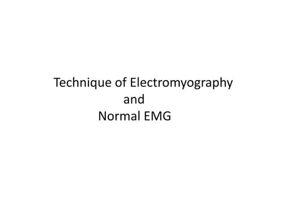 Electromyography | PPT