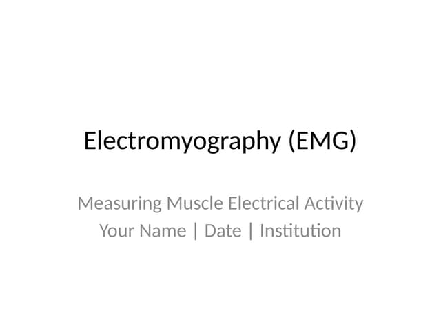 EMG Instrumentation | PPT