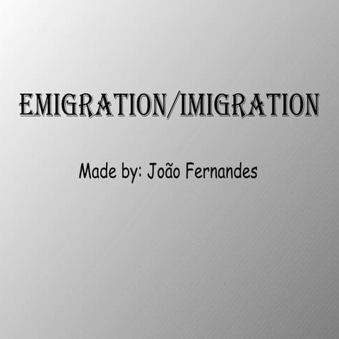 Emigration | PPT