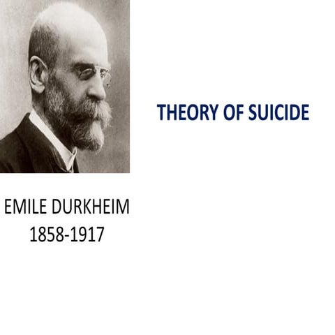 Emile durkheim theory of suicide | PDF