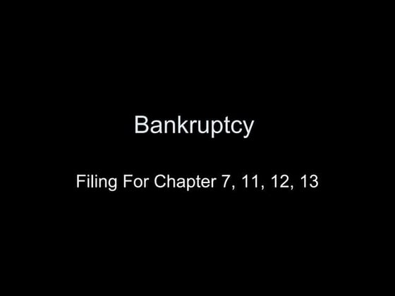 Understanding the different forms of bankruptcy | PPT