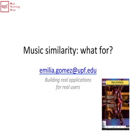 Music similarity: what for? | PDF