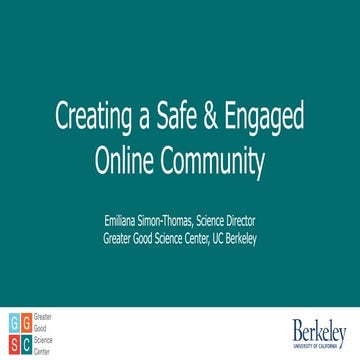 Creating a Safe and Engaged Online Community - CMX Summit West 2016 | PPT