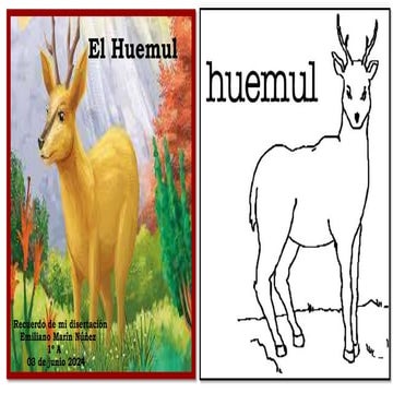 LIBRO PARA COLOREAR ANIMAL EN PELIGRO DE EXTINSION EL HUEMUL | PPTX