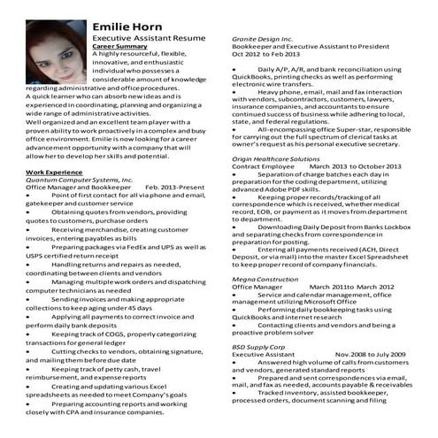 Emilie horn professional profile 2016 public | PDF