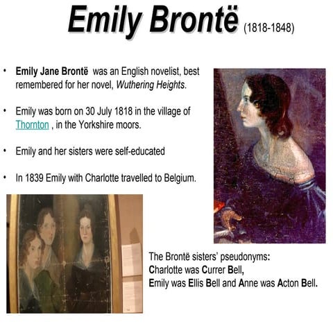 Emily Brontë ~ Wuthering Heights | PPT
