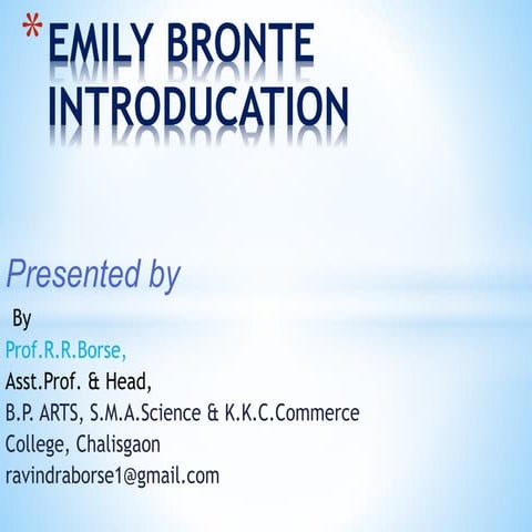 Emily Bronte | PPTX