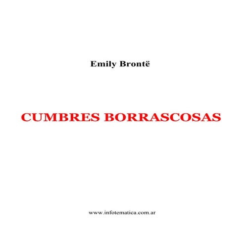 Emily bronte cumbres borrascosas | PDF