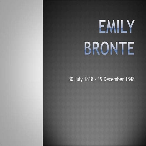 Emily Bronte | PPTX