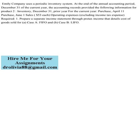 Emily Company uses a periodic inventory system. At the end of the ann.pdf