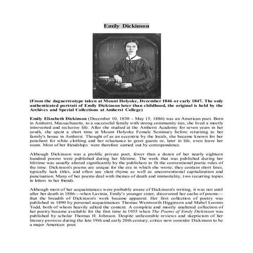 Emily Dickinson | PDF