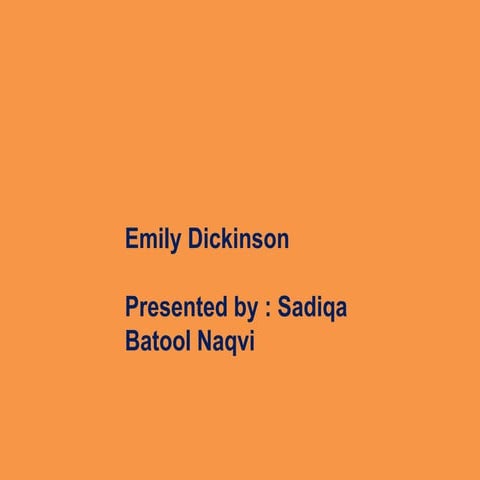Emily dickinson | PPTX