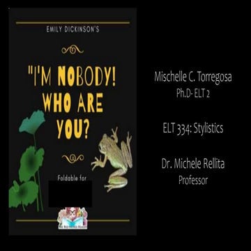 EMILY DICKINSON_I'm Nobody_Who are you_STYLISTIC ANALYSIS.pptx