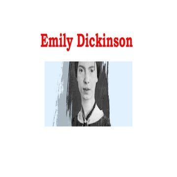 Emily Dickinson poems american literature | PPTX