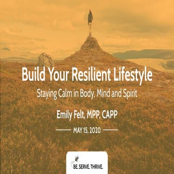 Emily Felt -Your Resilient Lifestyle (COVID Support Workshop 2020) | PPT