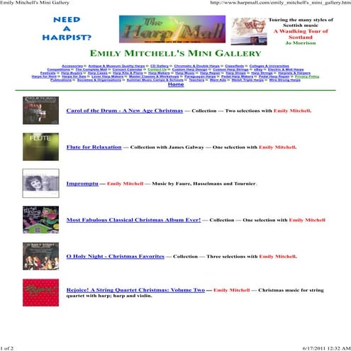 Emily Mitchell - Harp Gallery | PDF