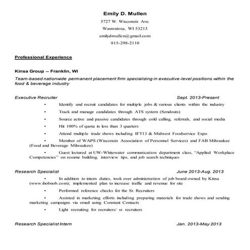 Mary Wilson's.SLS1321.WK3 Resume | RTF