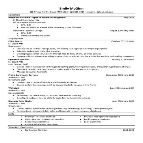 Emily resume[1] | PDF