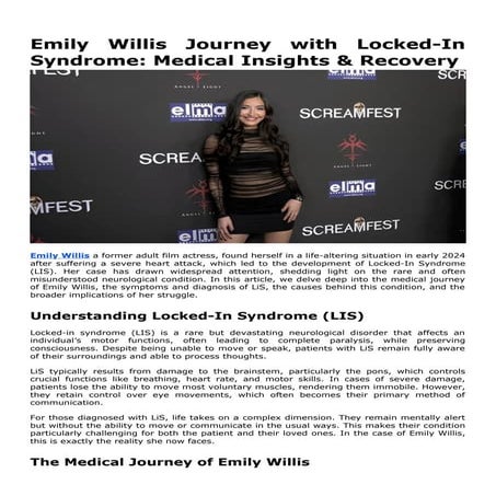 Emily Willis Journey with Locked-In Syndrome_ Medical Insights ...